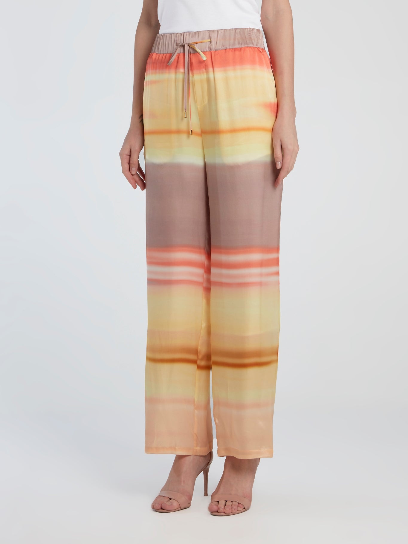 Printed Wide Leg Silk Pants – Maison-B-More Global Store
