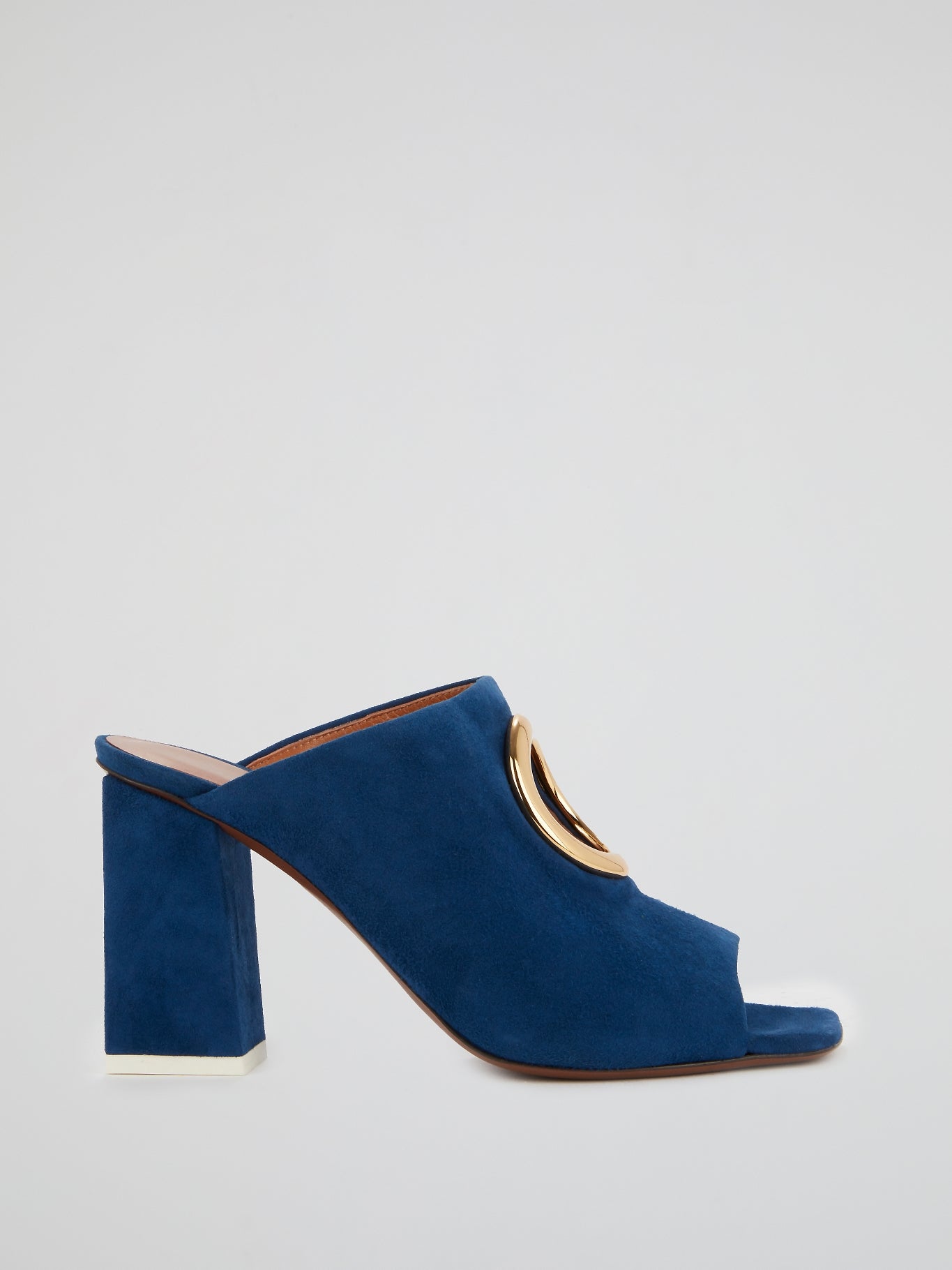 Navy Peep-Toe Suede Mules – Maison-B-More Global Store