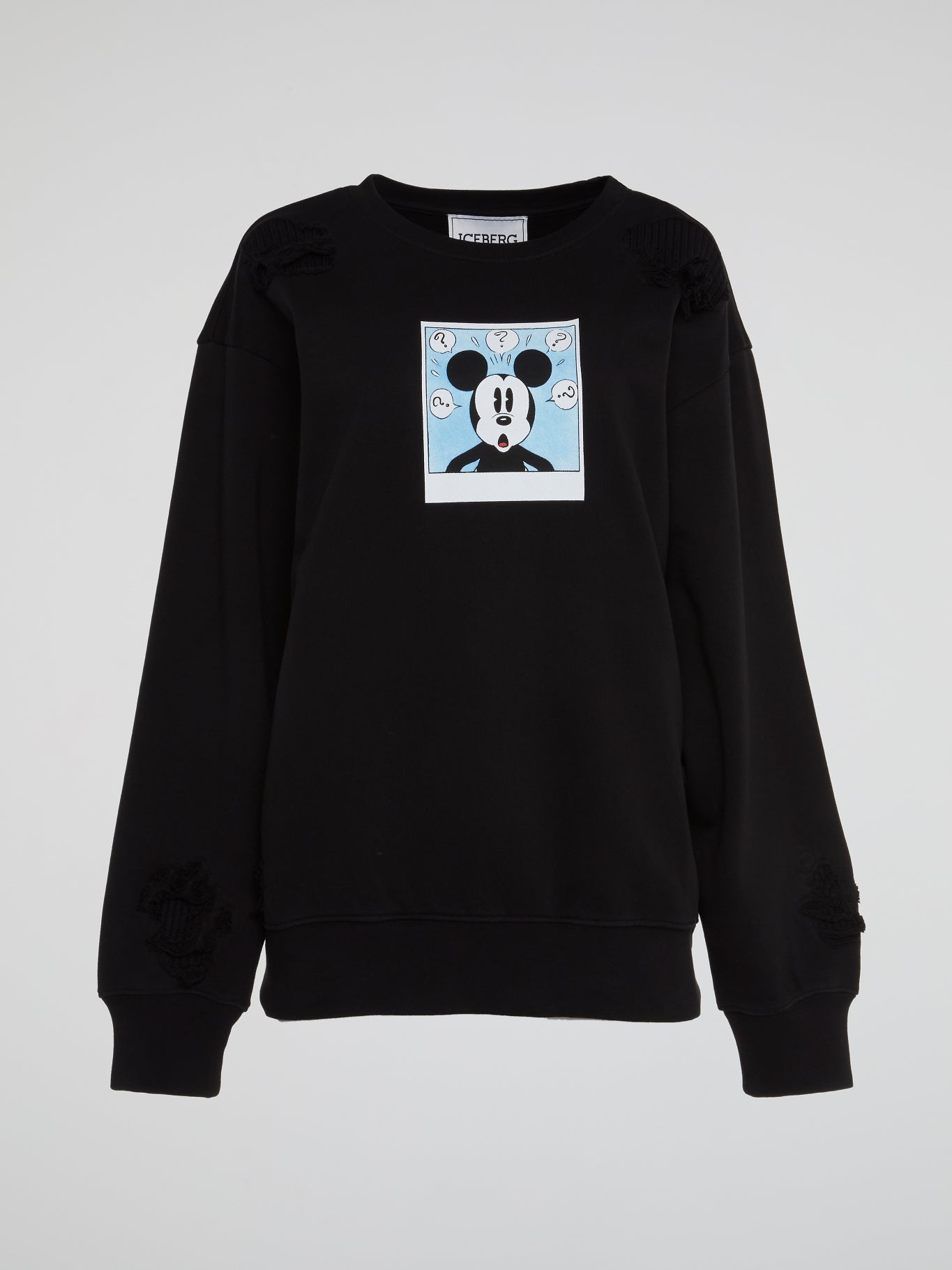 Mickey Mouse Black Ripped Sweatshirt – Maison-B-More Global Store